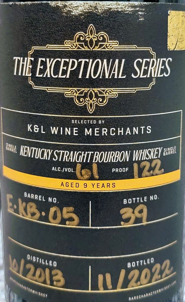2022 Rare Character 9 Year Old Exceptional Series Single Barrel (K&L) # ...