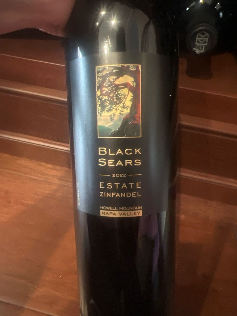 2022 Black Sears Zinfandel Estate, USA, California, Napa Valley, Howell ...