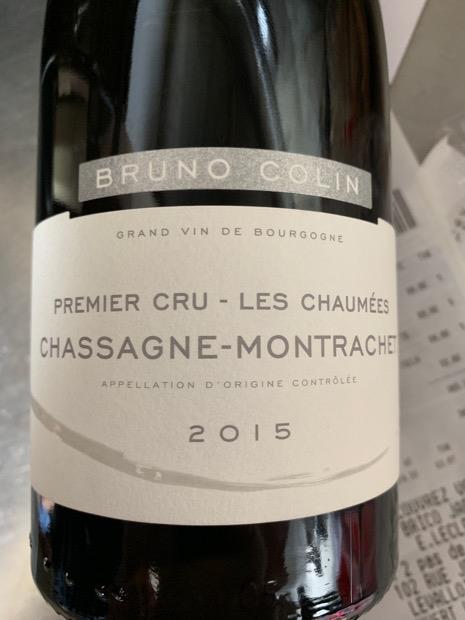 2015 Bruno Colin Chassagne-Montrachet 1er Cru Les Chaumées, France ...