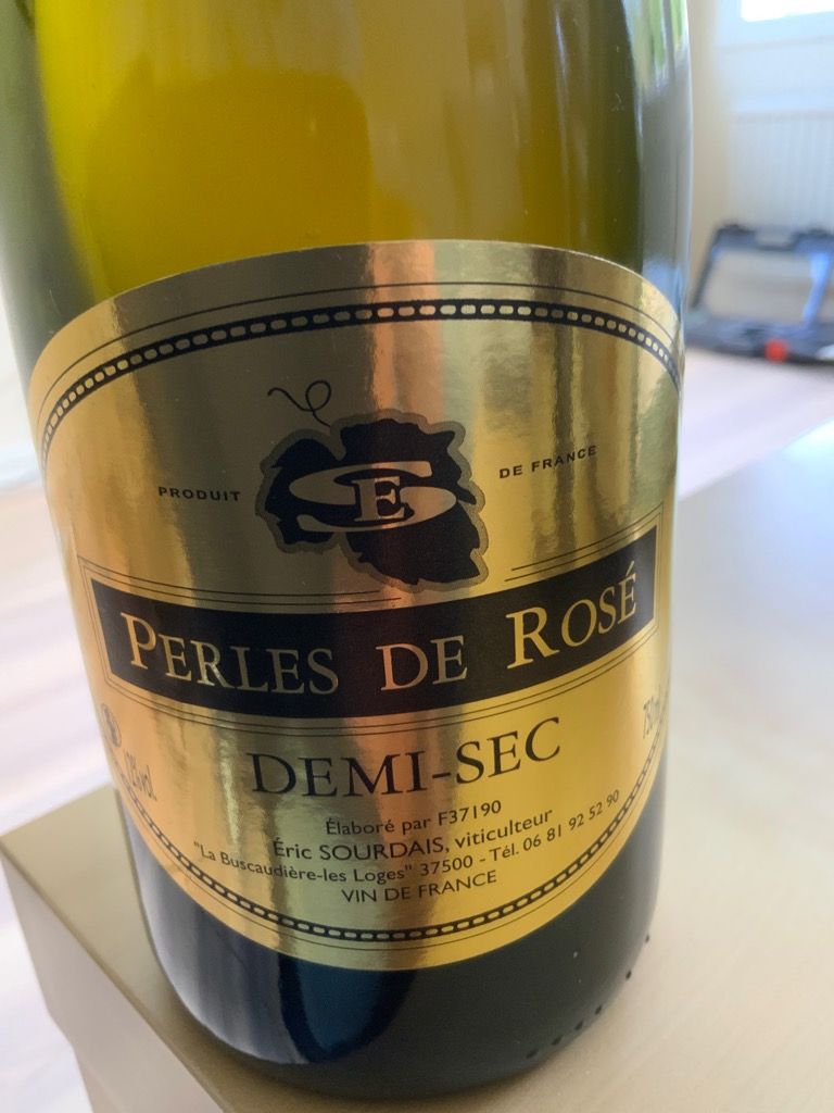 NV Eric Sourdais Perles de Rosé Demi-Sec, France, Loire Valley, Vin de ...