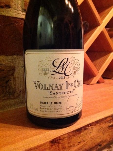 2012 Lucien Le Moine Volnay 1er Cru Santenots, France, Burgundy, Côte de Beaune, Volnay 1er Cru ...