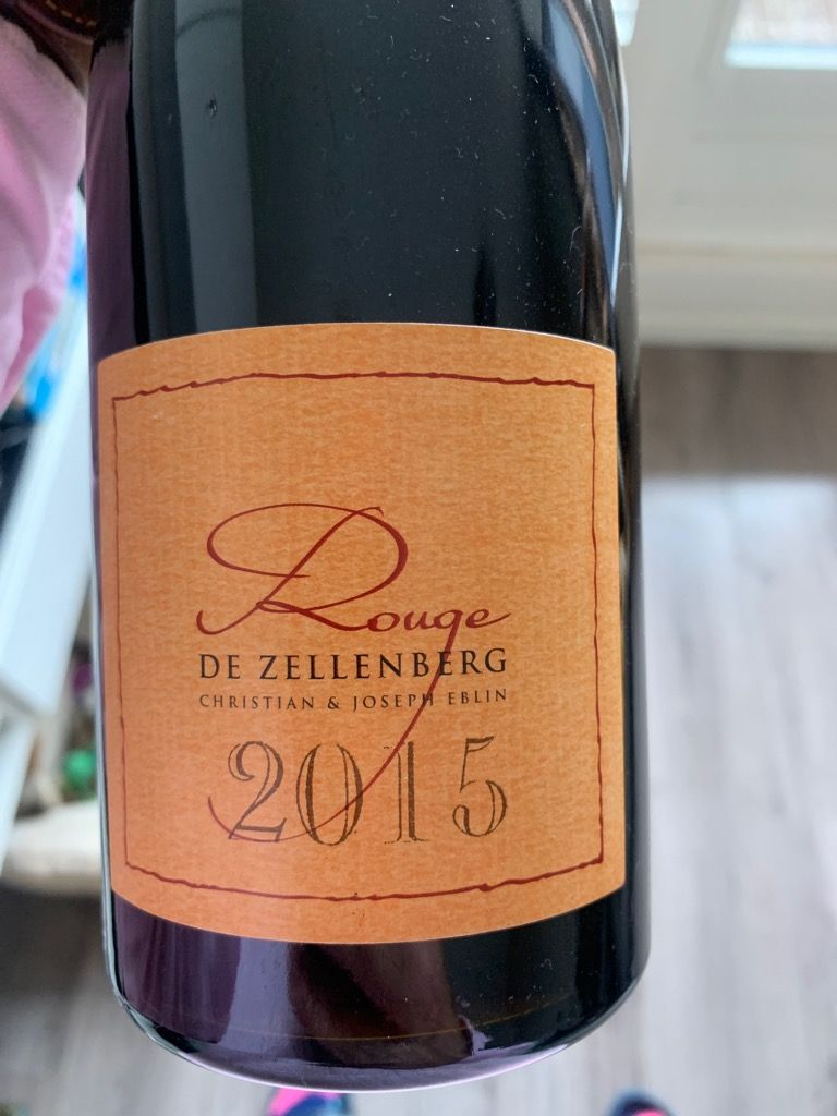 2015 Eblin-Fuchs Pinot Noir Rouge de Zellenberg, France, Alsace ...
