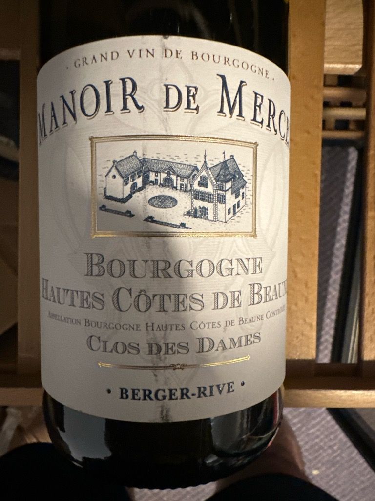 2020 Manoir de Mercey Bourgogne Hautes-Côtes de Beaune Clos de Dames ...