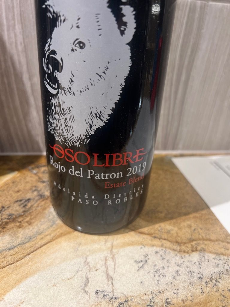 2019 Oso Libre Rojo del Patron, USA, California, Central Coast, Paso ...