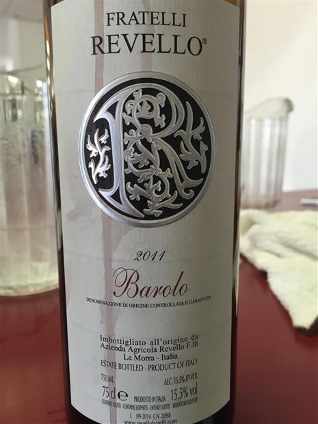 2011 Fratelli Revello Barolo, Italy, Piedmont, Langhe, Barolo ...
