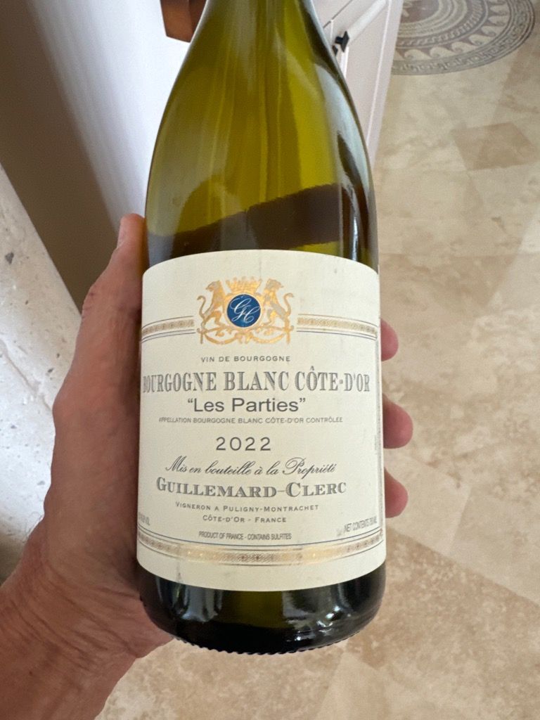 2022 Guillemard-Clerc Bourgogne Blanc "Les Parties", France, Burgundy ...