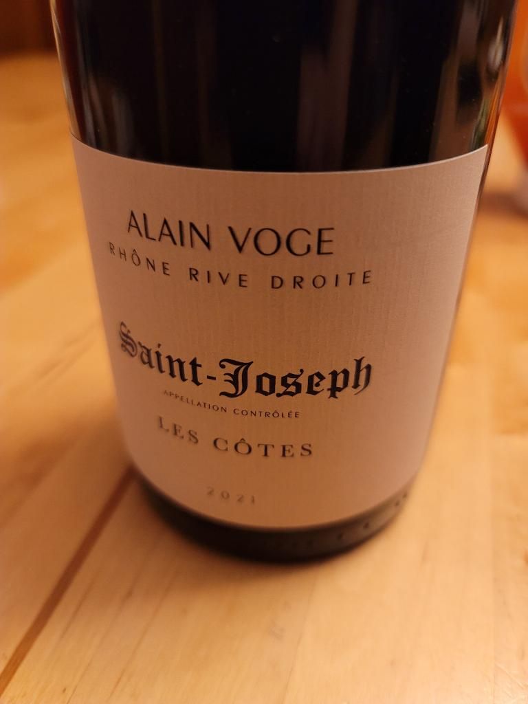 2021 Alain Voge St. Joseph Les Côtes, France, Rhône, Northern Rhône, St ...