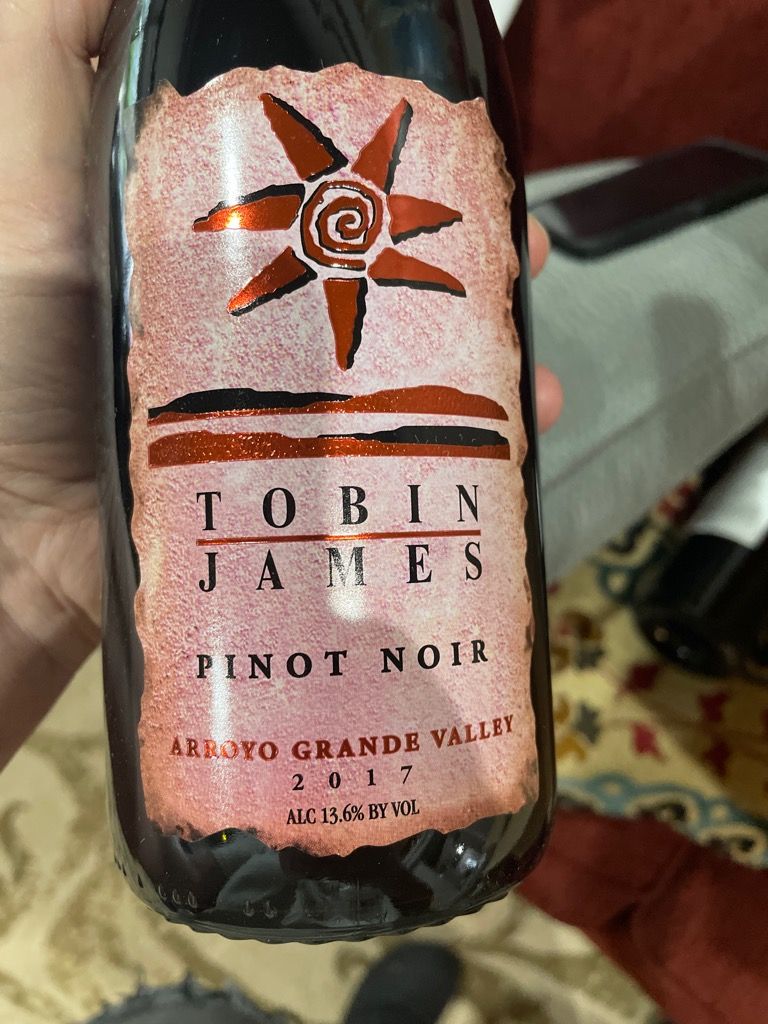 2017 Tobin James Pinot Noir Pinot Envy Arroyo Grande Valley, USA ...