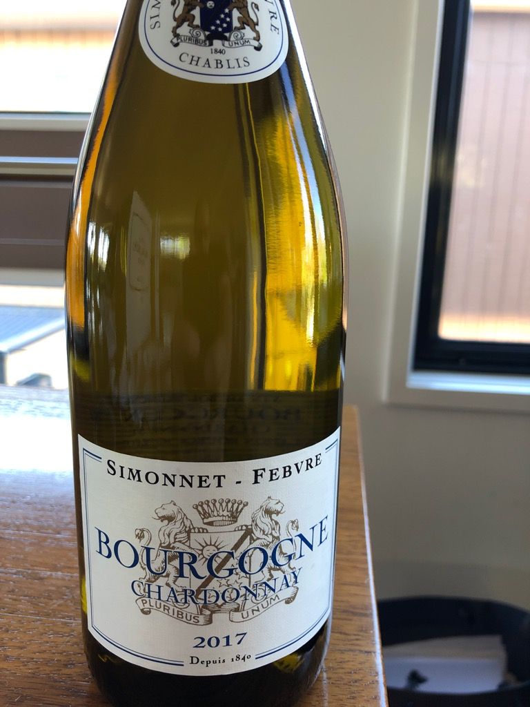 2019 Simonnet-Febvre Chardonnay Bourgogne, France, Burgundy, Bourgogne ...