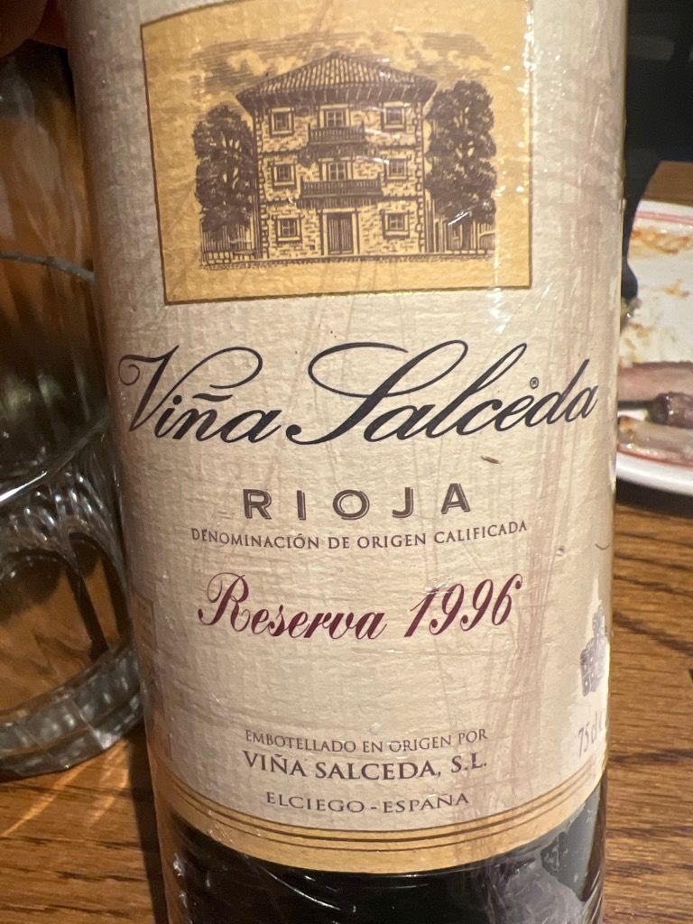1995 Viña Salceda Rioja Crianza, Spain, La Rioja, La Rioja Alavesa ...