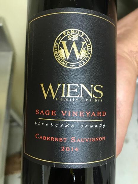 2014 Wiens Family Cellars Cabernet Sauvignon Sage Vineyard, USA ...