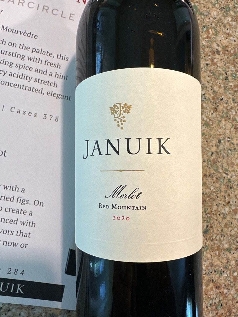 2021 Januik Merlot Red Mountain, USA, Washington, Columbia Valley, Red ...