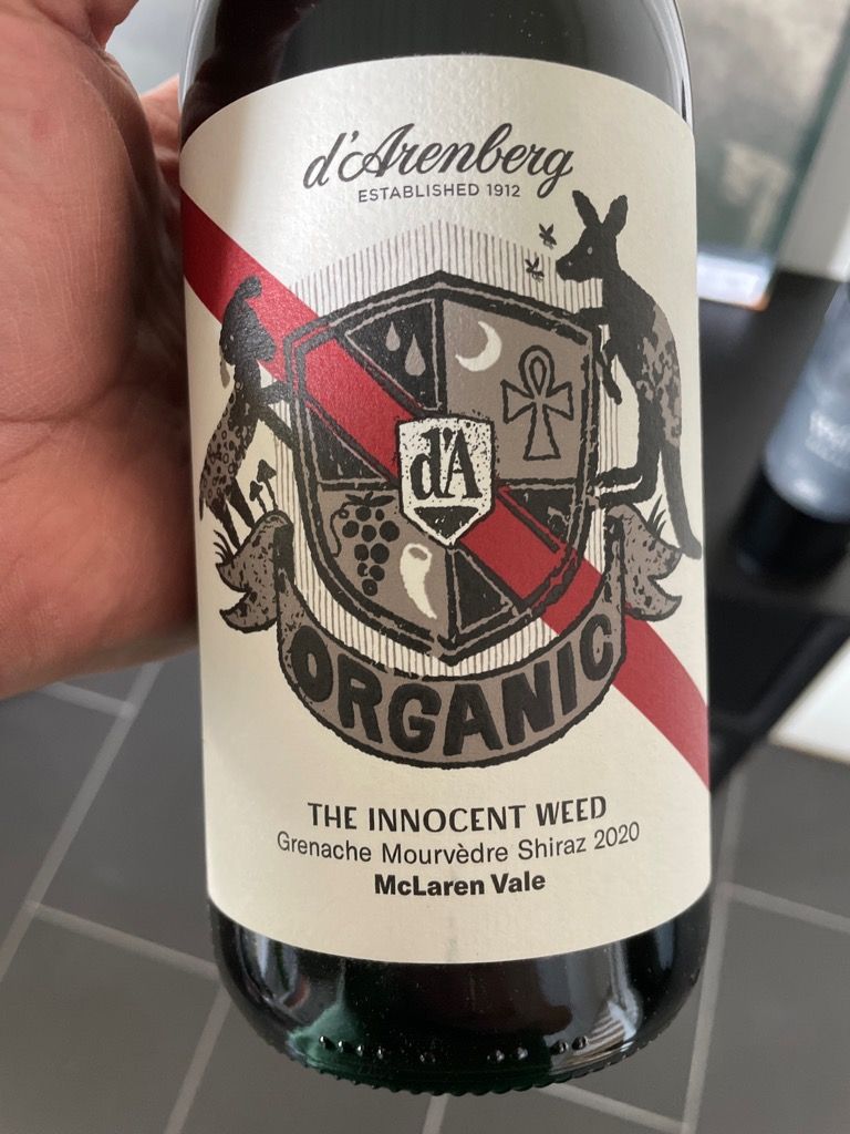 2021 d'Arenberg The Innocent Weed, Australia, South Australia, Fleurieu ...