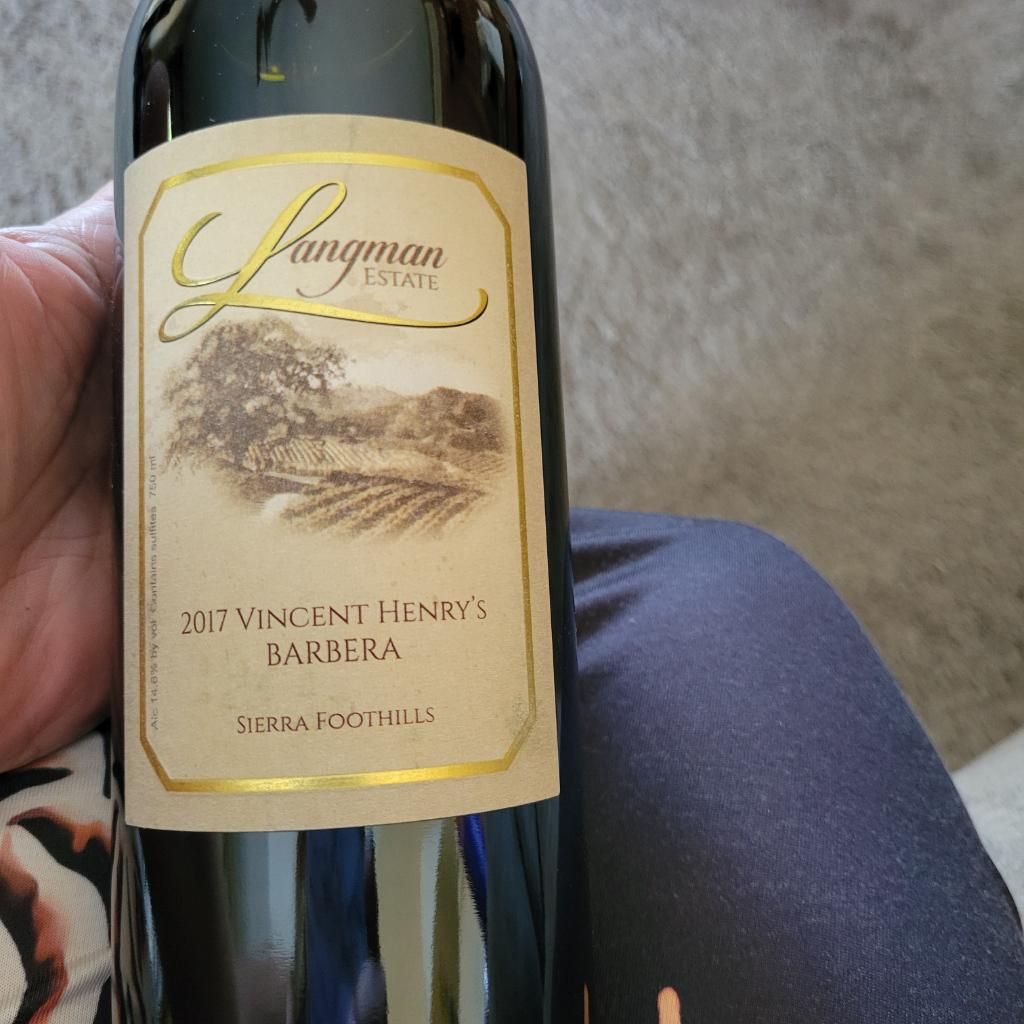 2019 Langman Estate Barbera Vincent Henry's, USA, California, Sierra ...