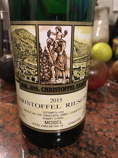2016 Joh. Jos. Christoffel Erben Riesling Estate, Germany, Mosel Saar ...