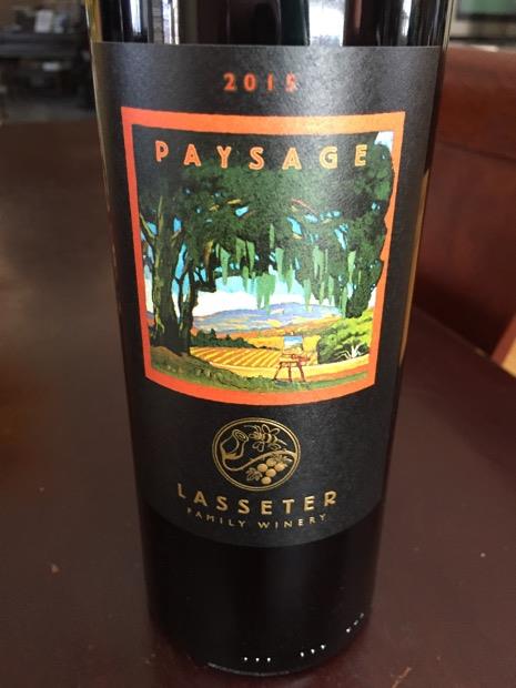 2015 Lasseter Family Winery Paysage, USA, California, Sonoma County ...