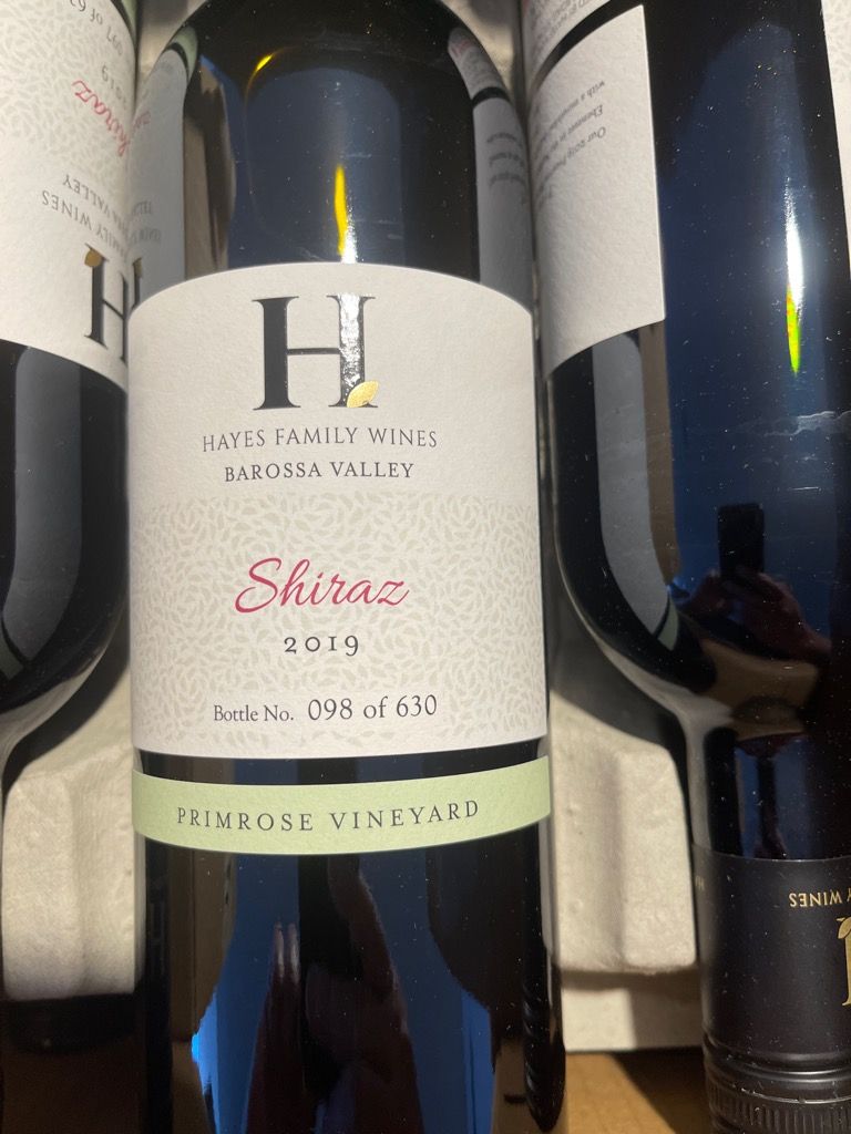2020 Hayes Family Wines Shiraz Primrose, Australia, South Australia ...