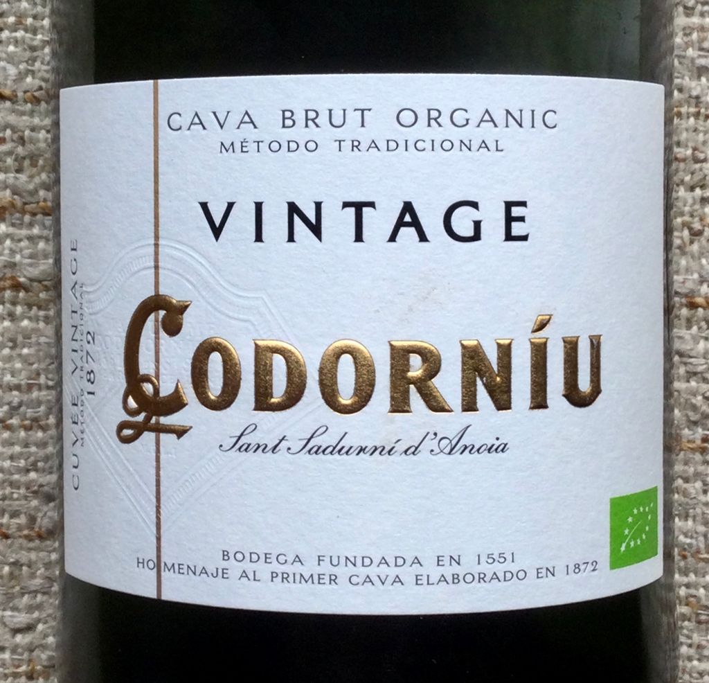 NV Codorníu Cava Cuvée Vintage Brut Organic, Spain, Cava - CellarTracker