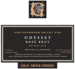 NV Gray Monk Estate Winery Odyssey Rosé Brut, Canada, British Columbia ...