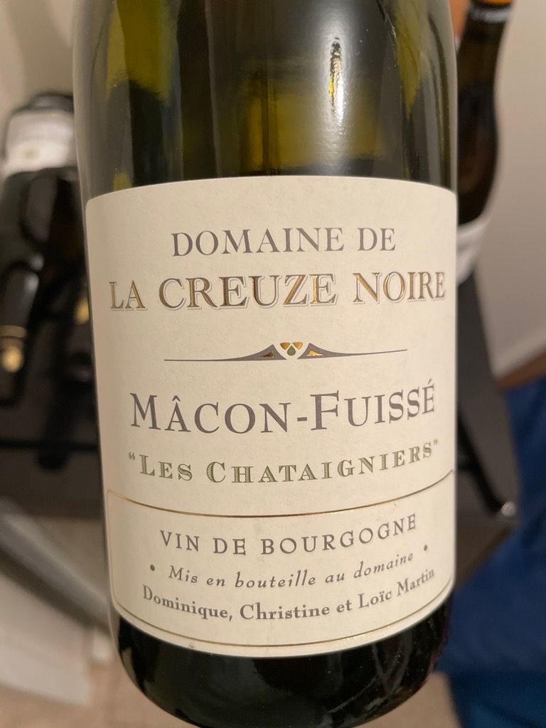 2022 Domaine de la Creuze Noire Mâcon-Fuissé Les Chataigniers Macon ...