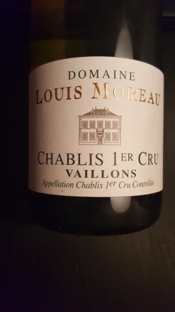 2015 Domaine Louis Moreau Chablis 1er Cru Vaillons, France, Burgundy ...