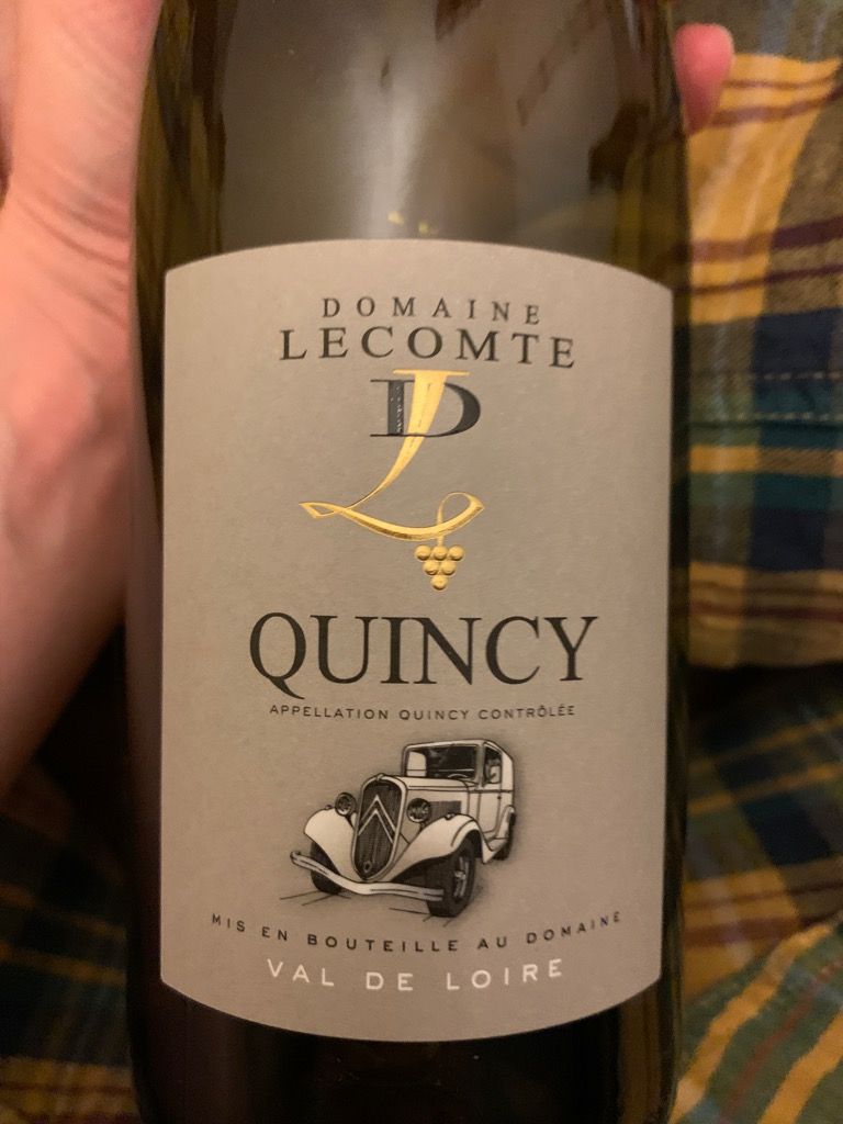 2019 Domaine Lecomte Quincy, France, Loire Valley, Upper Loire, Quincy ...