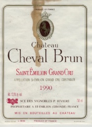 1976 Château Cheval Brun, France, Bordeaux, Libournais, St. Émilion ...