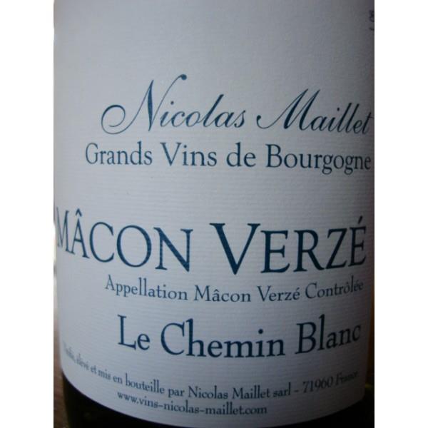 2009 Nicolas Maillet Mâcon-Verzé Le Chemin Blanc, France, Burgundy ...