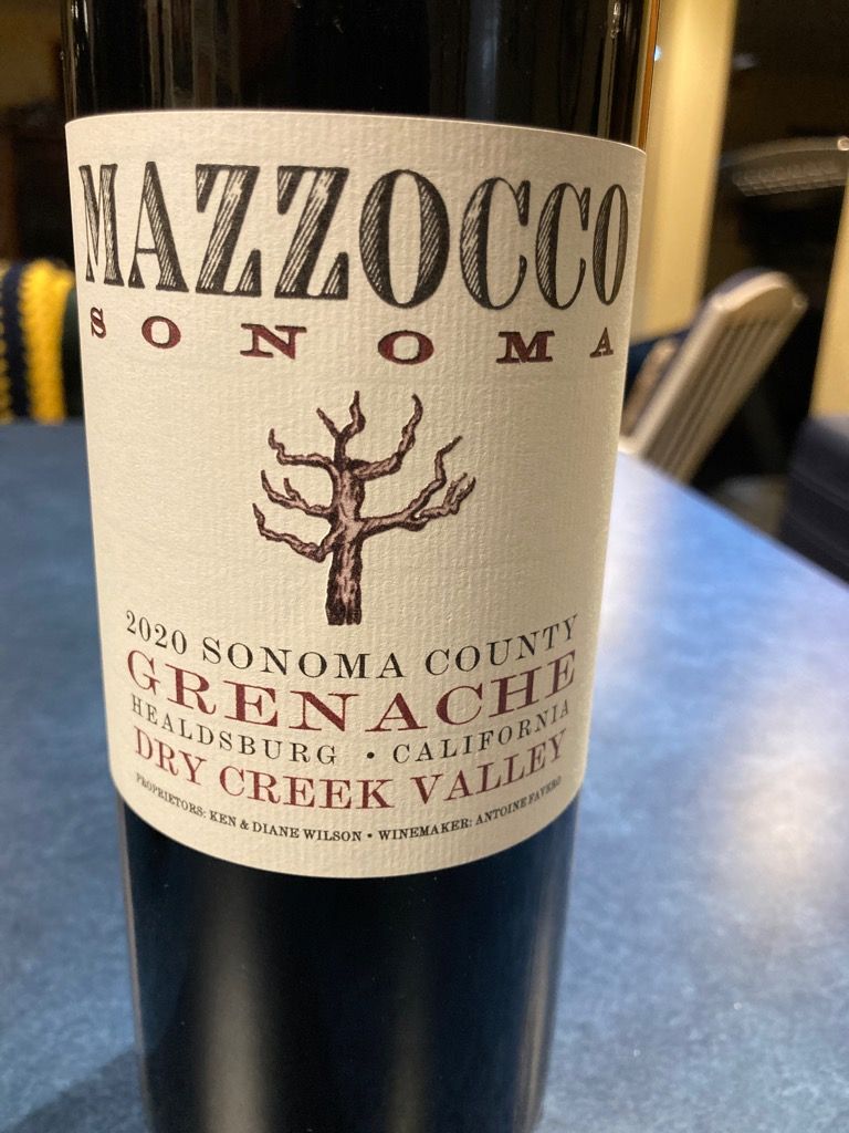 2020 Mazzocco Grenache, USA, California, Sonoma County, Dry Creek ...