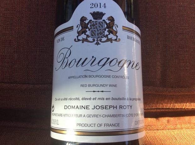2014 Domaine Joseph Roty Bourgogne, France, Burgundy, Bourgogne ...