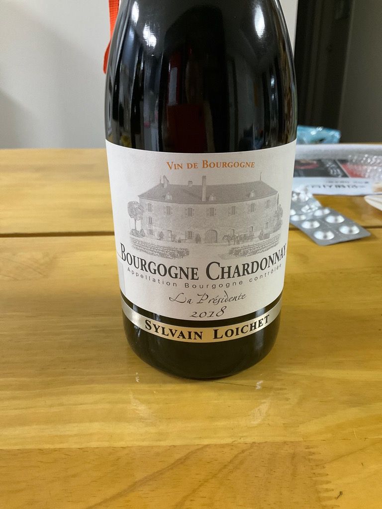 2018 Sylvain Loichet Chardonnay Bourgogne Blanc La Presidente, France ...