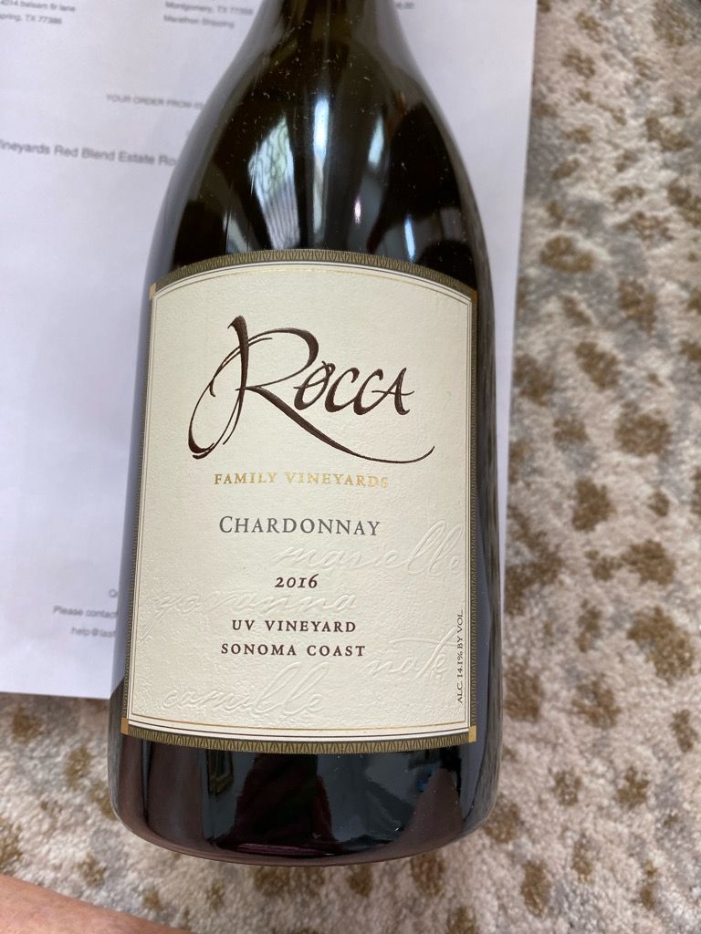 2016 Rocca Family Vineyards Chardonnay UV Vineyard, USA, California ...