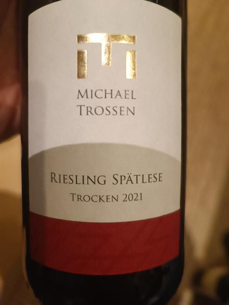 2021 michael trossen Kröver Letterlay Riesling Spätlese trocken ...