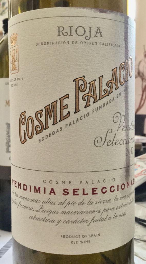 2017 Bodegas Palacio Rioja Cosme Palacio Vendimia Seleccionada, Spain ...