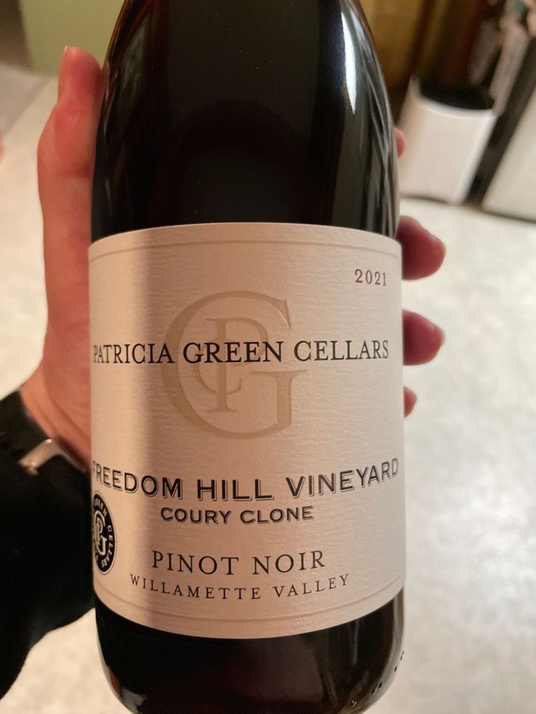2021 Patricia Green Cellars Pinot Noir Coury Clone Freedom Hill ...
