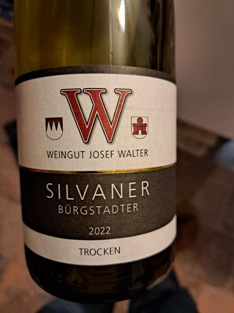 2022 Josef Walter Bürgstadter Centgrafenberg Silvaner “S” Trocken ...