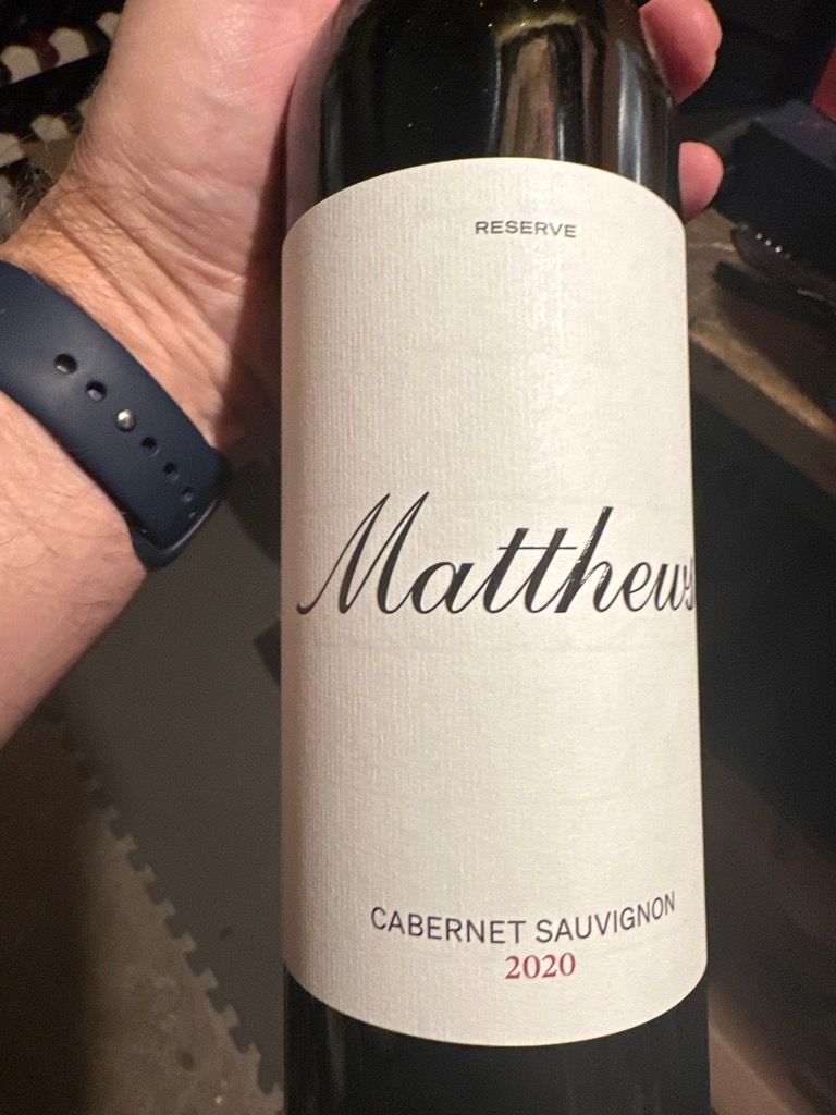 2020 Matthews Cabernet Sauvignon Reserve, USA, Washington, Columbia ...
