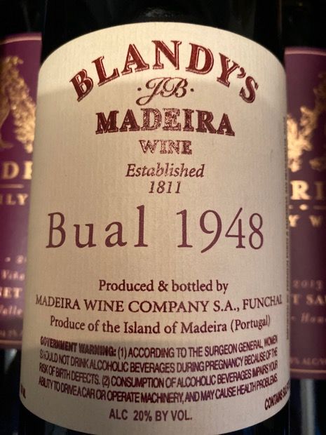 1948 Blandy's Madeira Bual, Portugal, Madeira - CellarTracker
