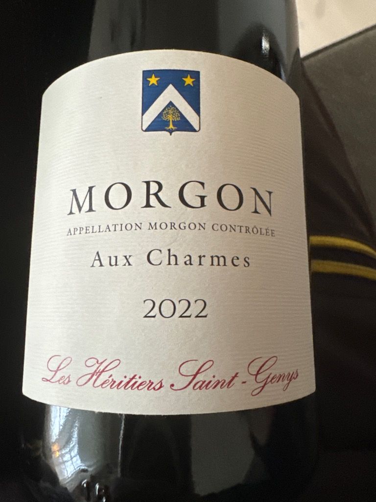 2022 Les Héritiers Saint-Genys Morgon Aux Charmes, France, Burgundy ...