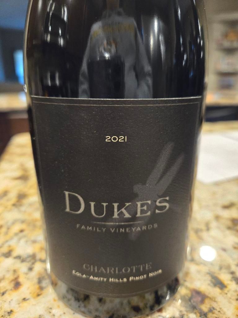 2022 Dukes Family Vineyards Pinot Noir Charlotte, USA, Oregon ...