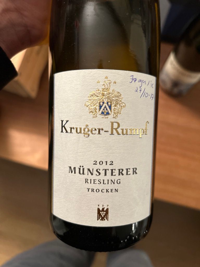 2015 Kruger-Rumpf Munsterer Riesling trocken, Germany, Nahe - CellarTracker