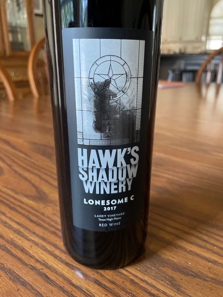 2019 Hawk's Shadow Winery Lonesome C Lahey Vineyard, USA, Texas, Texas ...