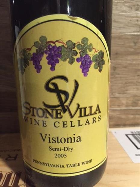 2005 Stone Villa Wine Cellars Semi Dry, USA, Pennsylvania - CellarTracker