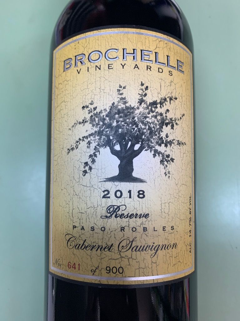 2018 Brochelle Vineyards Cabernet Sauvignon Reserve, USA, California ...