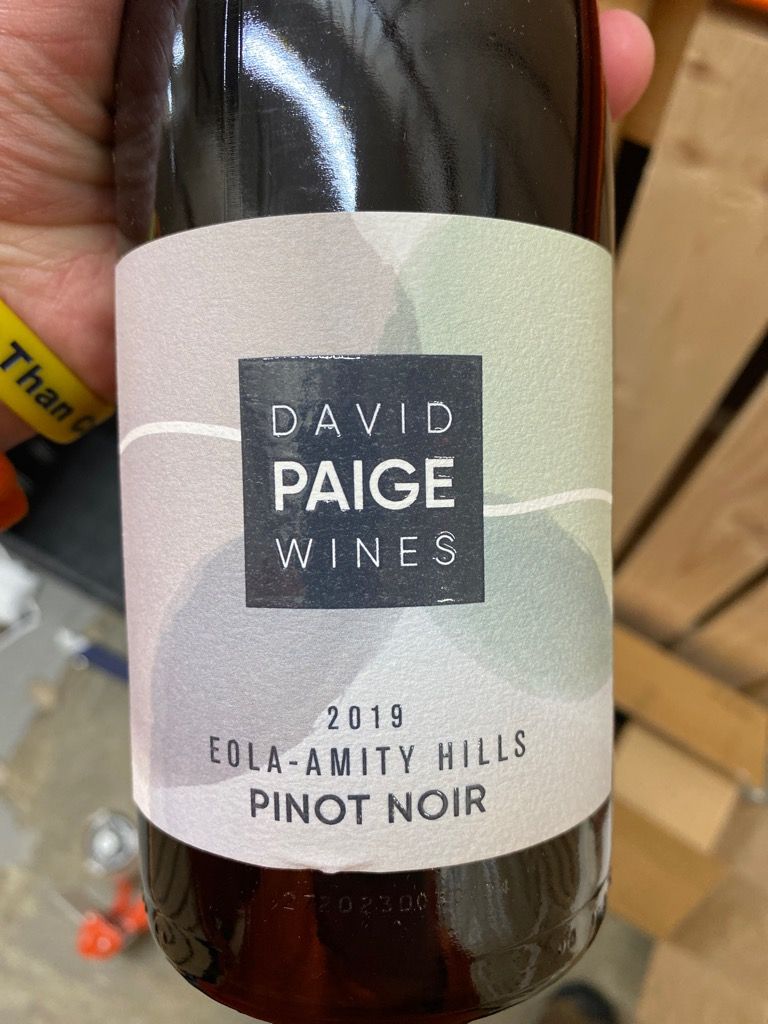2019 David Paige Pinot Noir RPG Vineyard, USA, Oregon, Willamette ...