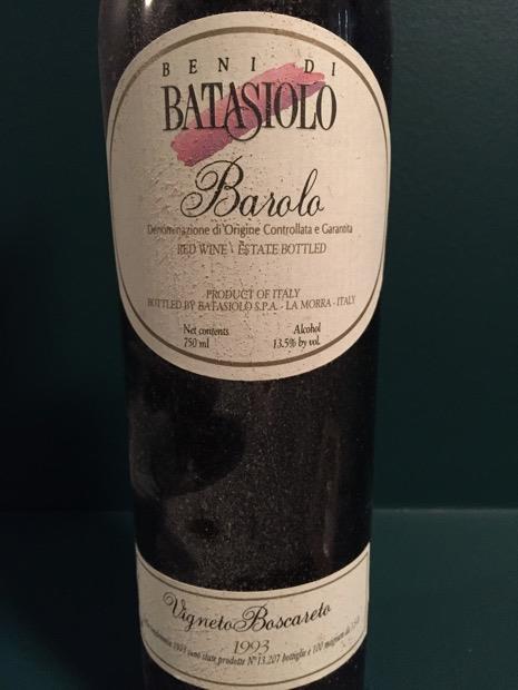 1993 Beni di Batasiolo Barolo Vigneto Boscareto, Italy, Piedmont ...