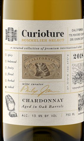 2018 Curioture Chardonnay, USA, California, Central Coast, Monterey ...