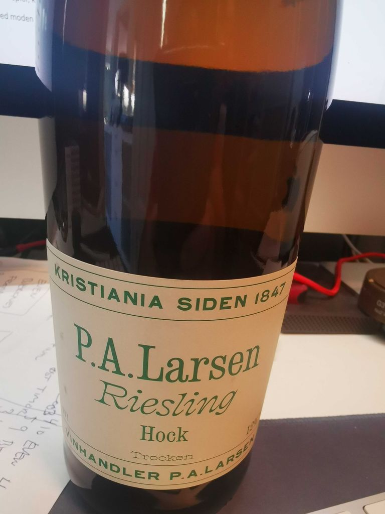 NV Weingut Pflüger Riesling P.A. Larsen Kristiania Hock, Germany, Pfalz ...