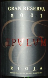 2001 Bodegas La Catedral Rioja Epulum Gran Reserva, Spain, La Rioja ...
