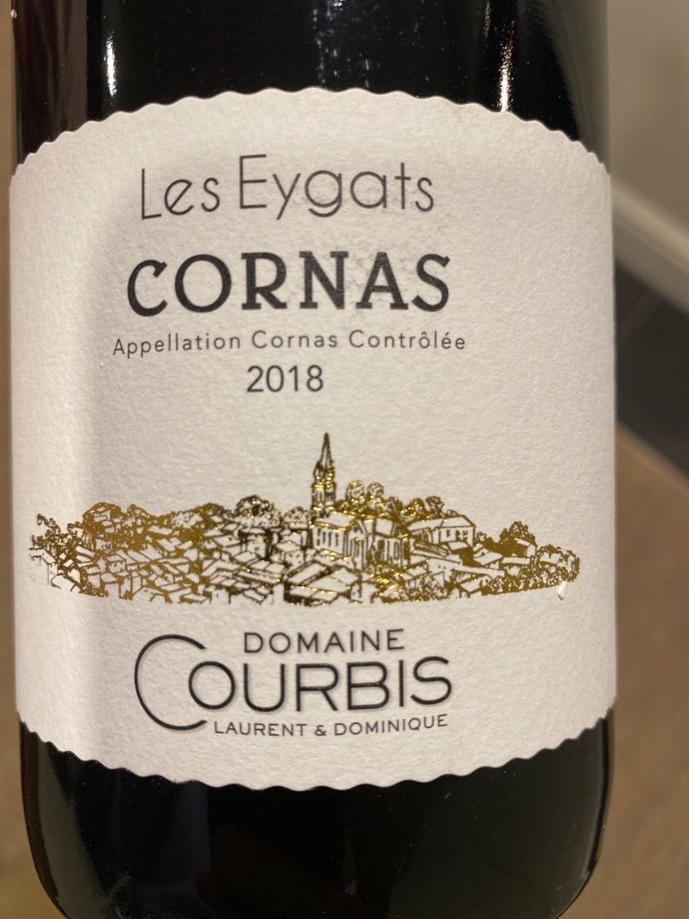 2018 Domaine Courbis Cornas Les Eygats, France, Rhône, Northern Rhône ...